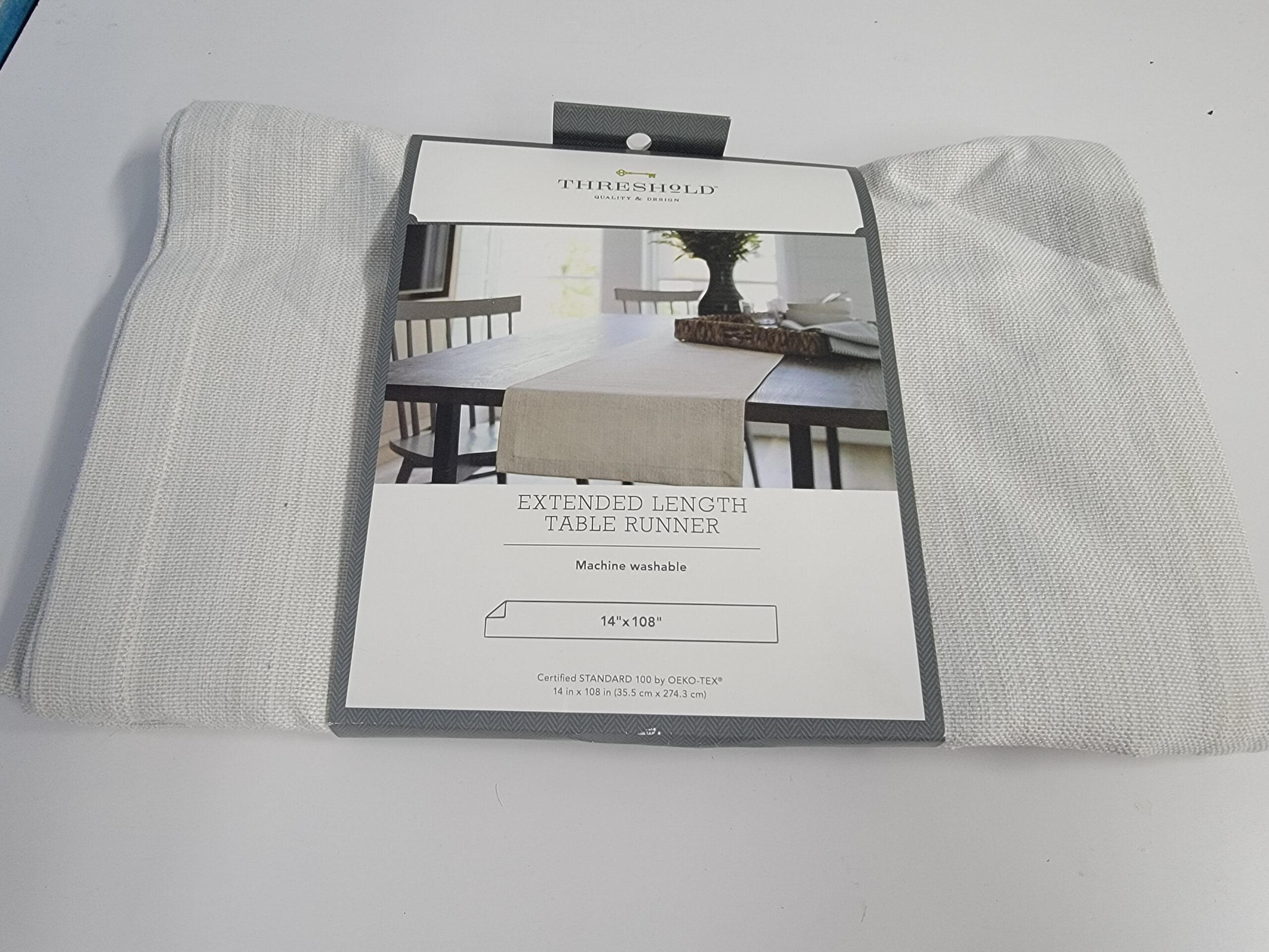 108" x 14" Cotton Solid Table Runner Ivory - Threshold - Sofloria ...